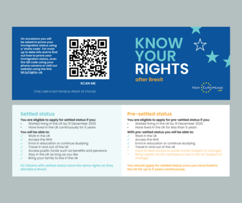 Know your rights cards - NewEuropeans UK
